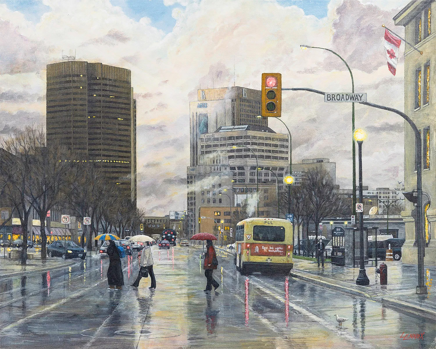 April Showers Acrylic on Canvas 24″ x 30″ – Clayt Lennox Art